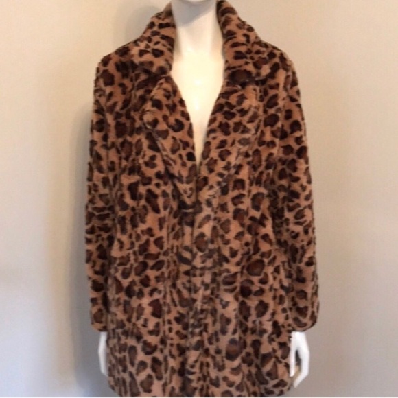 Jackets & Coats | Leopard Print Plush Warm Winter Animal Print Coat ...